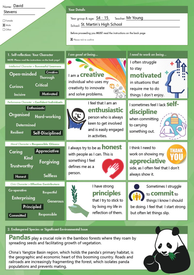 Sustainable Futures – example poster | Inspiring Purpose